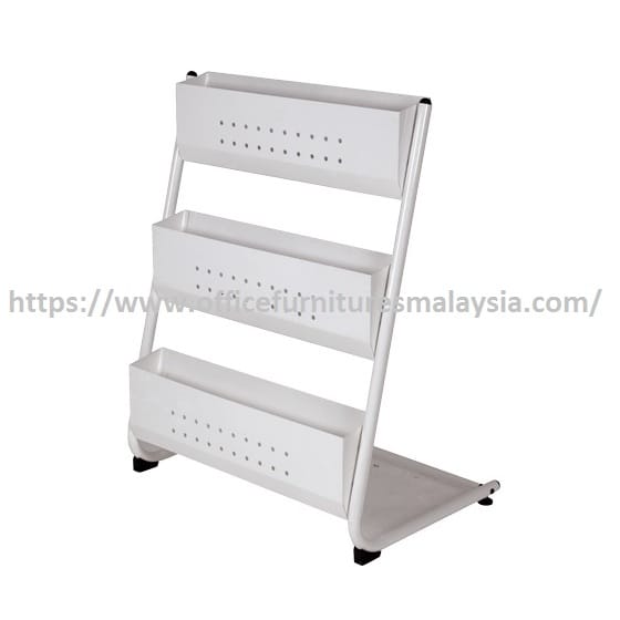 3 Tier Magazine Brochure Display Rack | rak majalah besi online shop