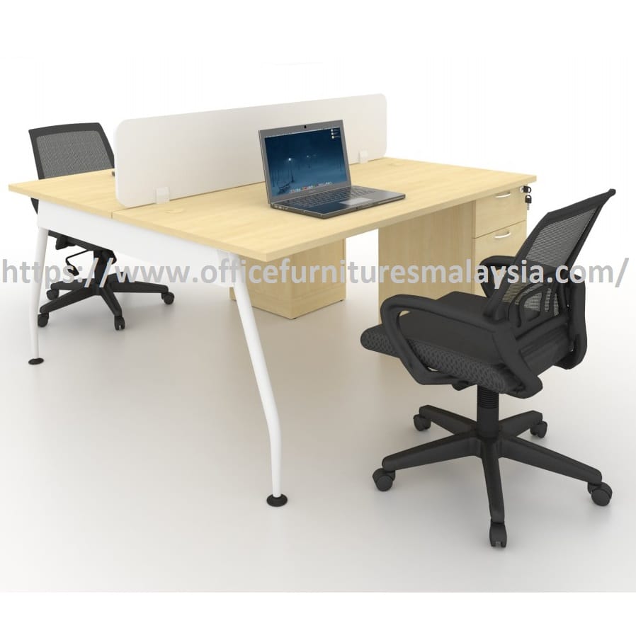 Simple Office Partition 2 Seater Workstation Table Set Kuala Lumpur ...