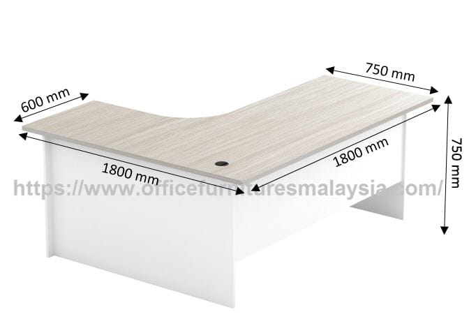 6 ft x 6 ft L Shape Writing Table OFPD59M1818 | Office Furnitures Malaysia