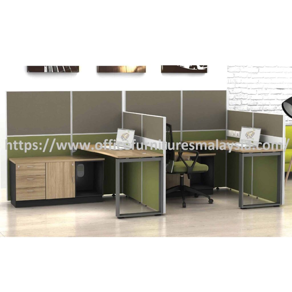 4 ft Winsome Wave Rectangular Office Workstation with 2 Seater ...