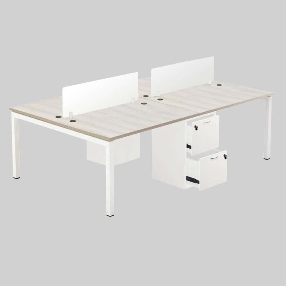 8 ft x 4 ft Magisterial Workstation of 4 Seater OFSL2412-4AW | Office ...