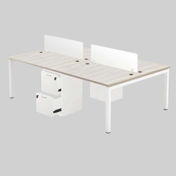 8 ft x 4 ft Magisterial Workstation of 4 Seater OFSL2412-4AW | Office ...