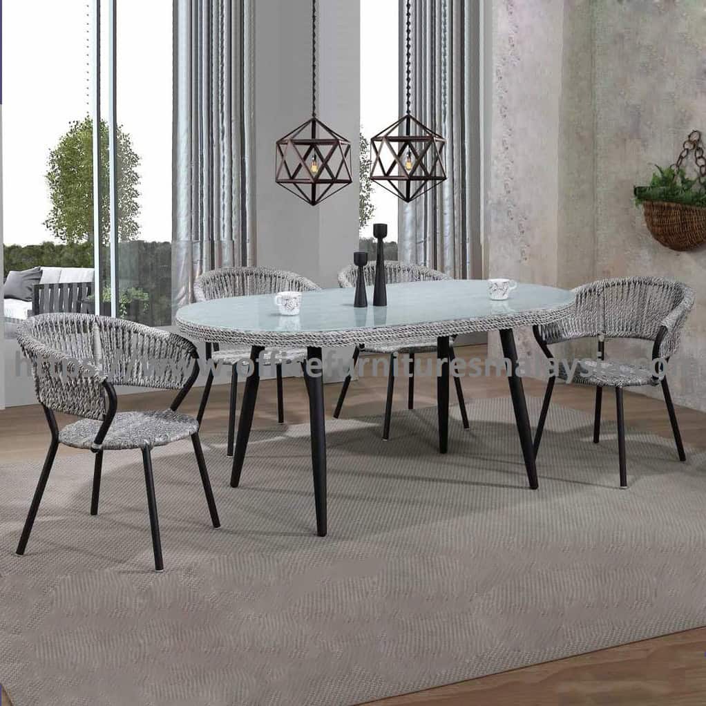 6 ft Long Modern Dining Table 4 Seater Set YG31005 | Office Furnitures ...