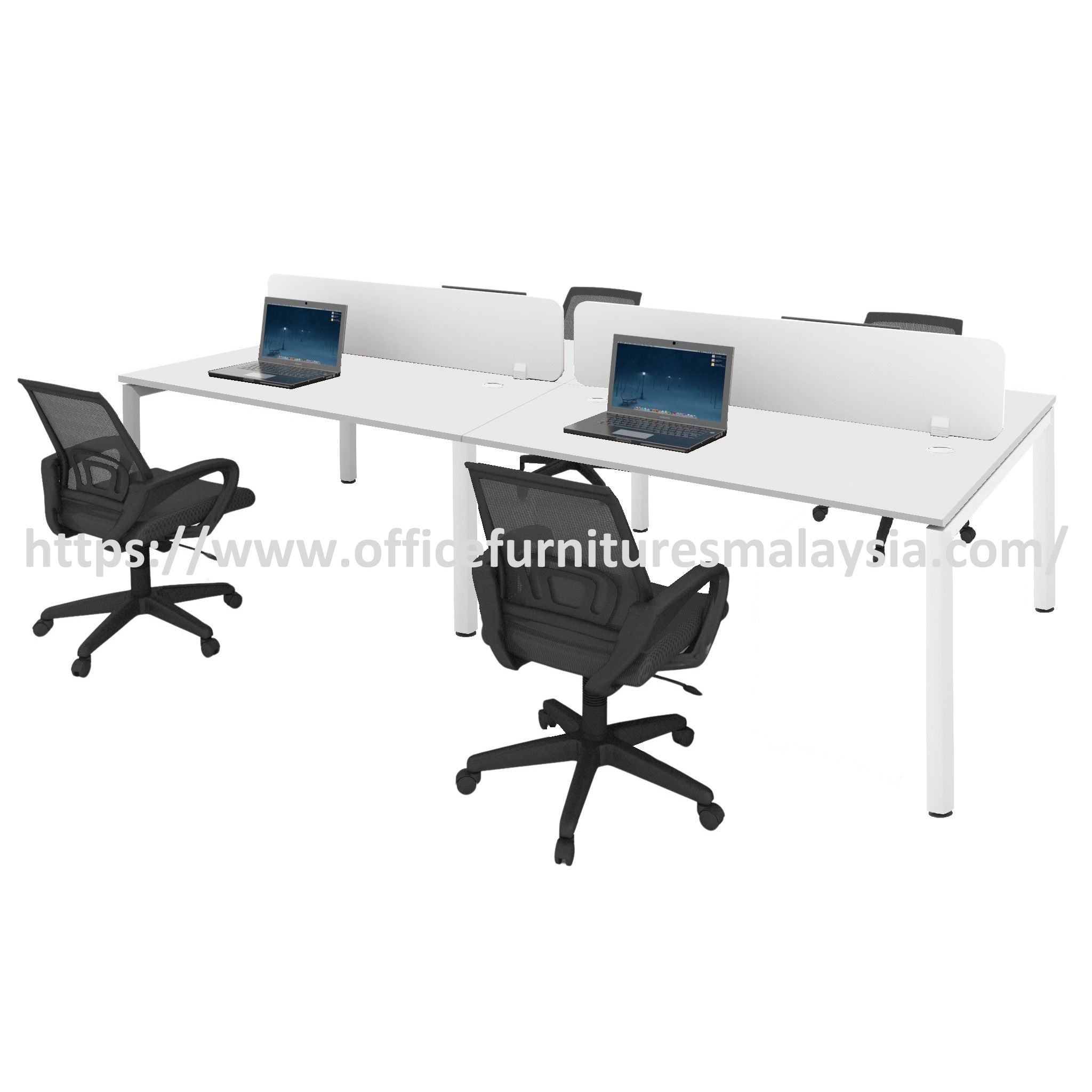 8 ft x 4 ft Basic 4 Seater Workstation OFMN1260 | Office Furnitures ...