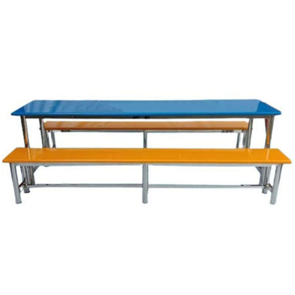 Sage Fiberglass & Stainless Steel Table Bench 6 Seater Set OFBJFG14044 ...