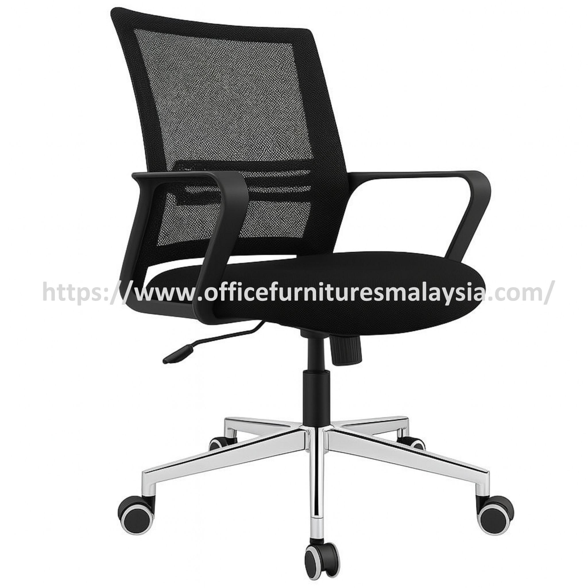 Office Low Back Mesh Chair R Aluminum Leg OFC32138A | Office Furnitures ...