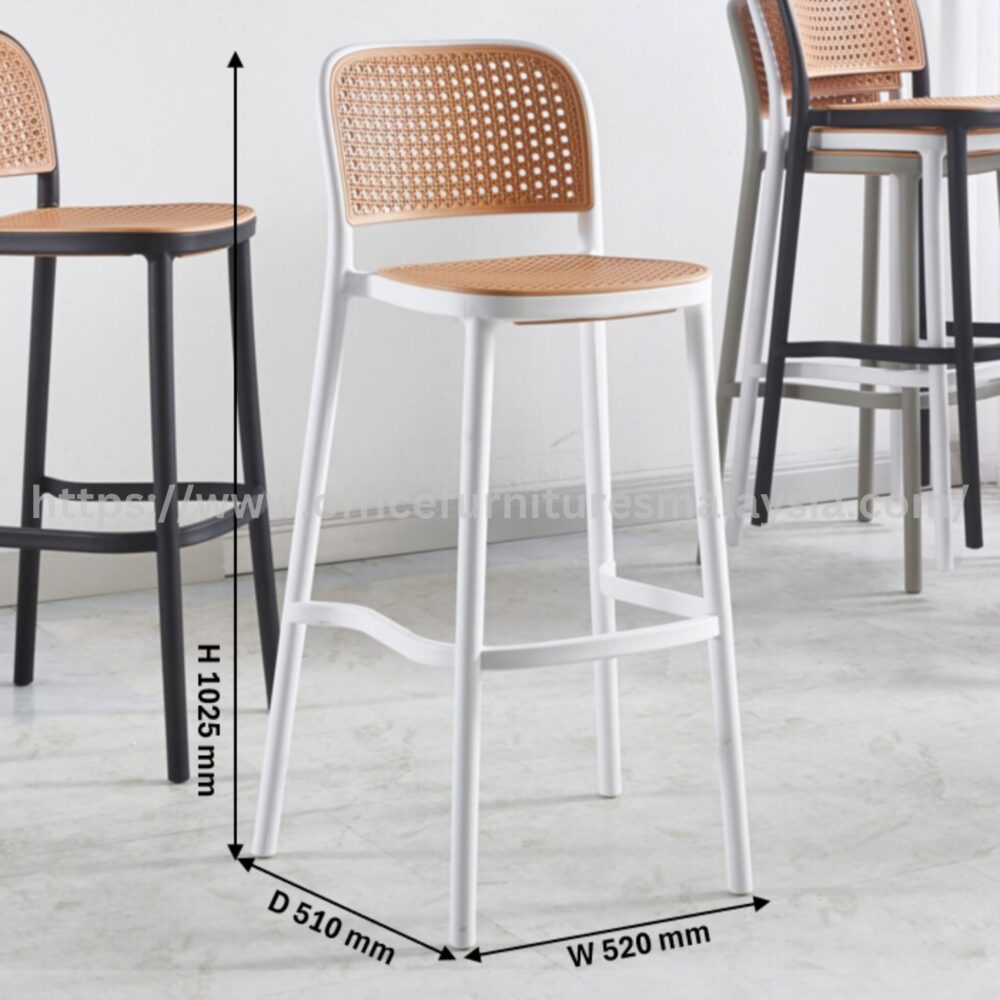 Kyle Cafe Bar Stool OF2EK437460 | Office Furnitures Malaysia